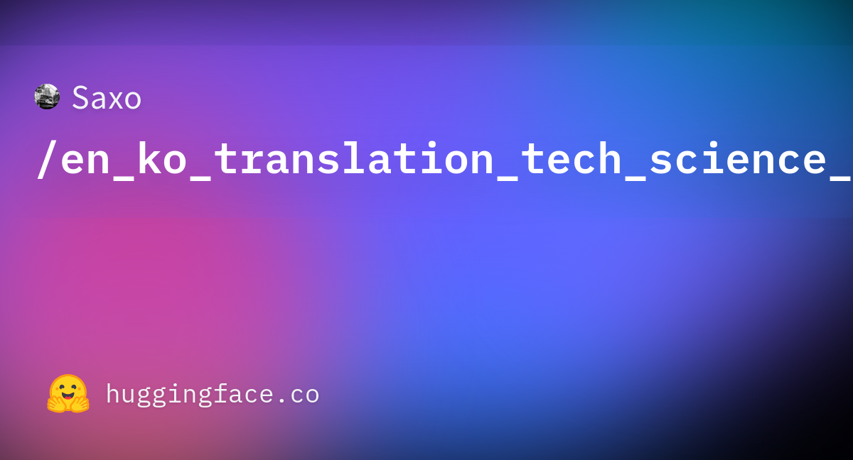 Saxo En Ko Translation Tech Science Linkbricks Single Dataset With