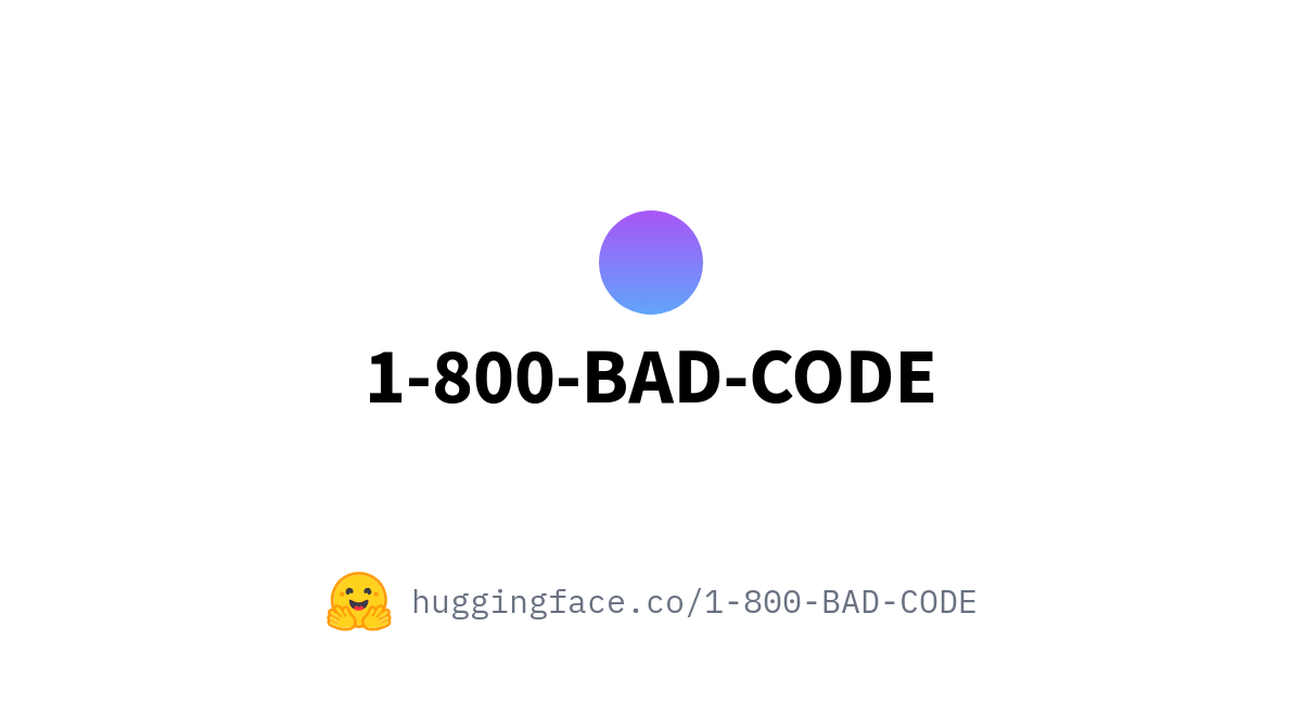 1-800-BAD-CODE (sc) 1-800-BAD-CODE (sc)