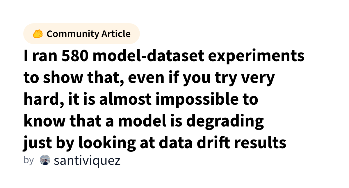 I ran 580 model-dataset experiments to show that, even if you try very ... I ran 580 model-dataset experiments to show that, even if you try very ...