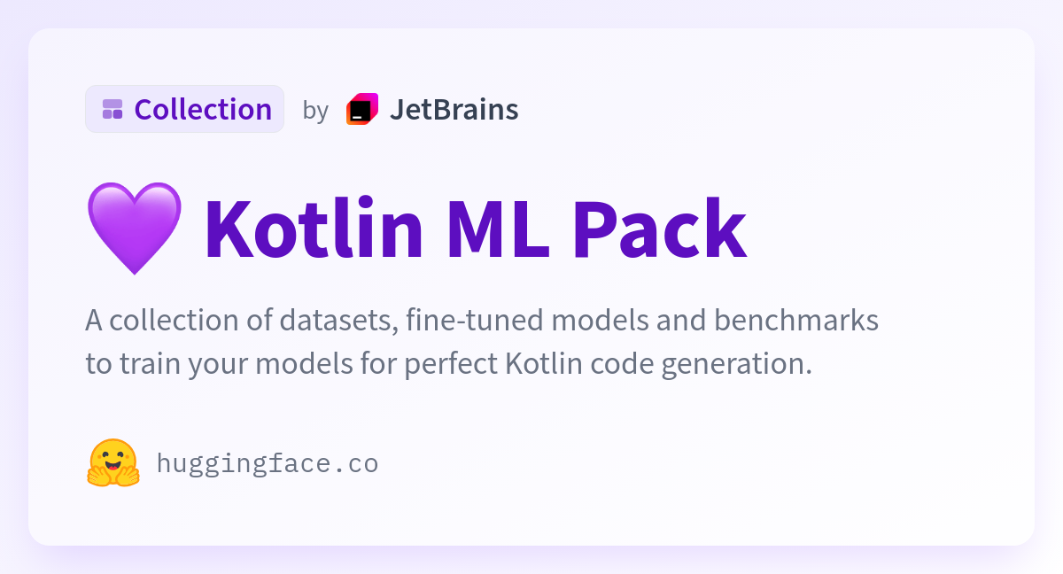 💜 Kotlin ML Pack - a JetBrains Collection 💜 Kotlin ML Pack - a JetBrains Collection