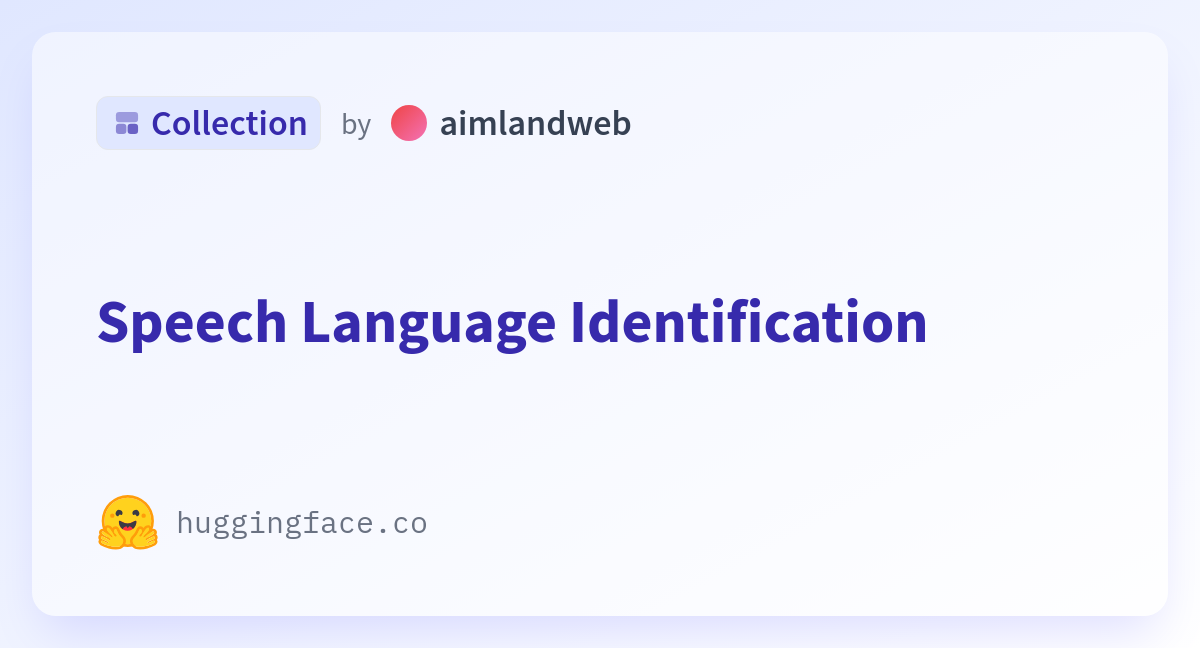 Speech Language Identification - a aimlandweb Collection Speech Language Identification - a aimlandweb Collection