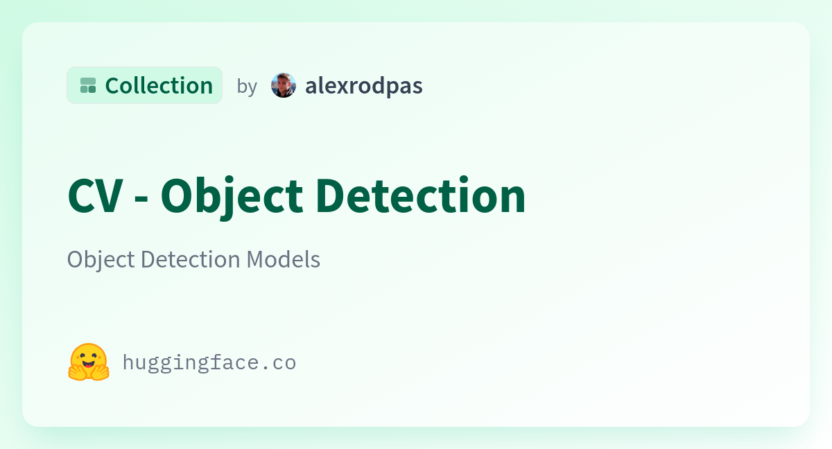 Cv Object Detection A Alexrodpas Collection