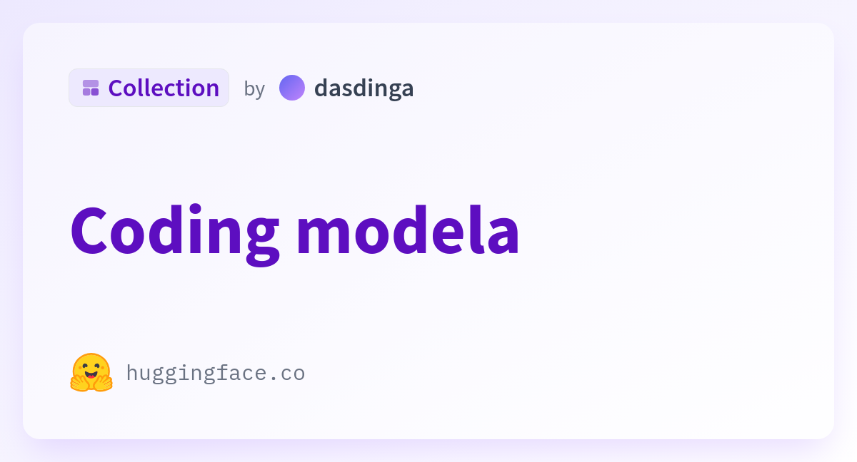 Coding modela - a dasdinga Collection Coding modela - a dasdinga Collection