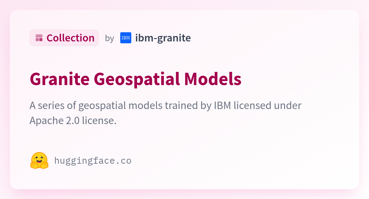 Granite Geospatial Models - a ibm-granite Collection Granite Geospatial Models - a ibm-granite Collection