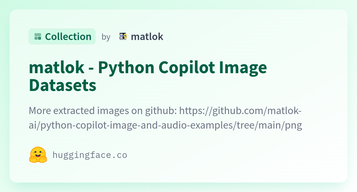 Matlok Python Copilot Image Datasets A Matlok Collection