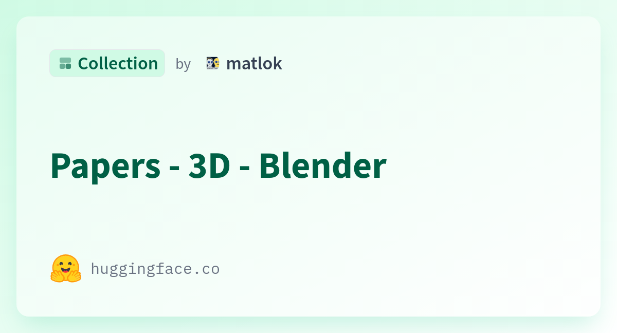 Papers 3d Blender A Matlok Collection