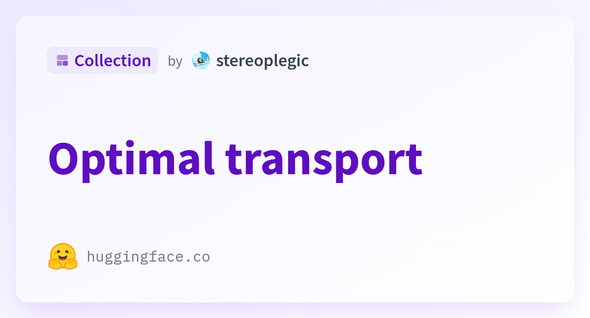 Optimal Transport A Stereoplegic Collection
