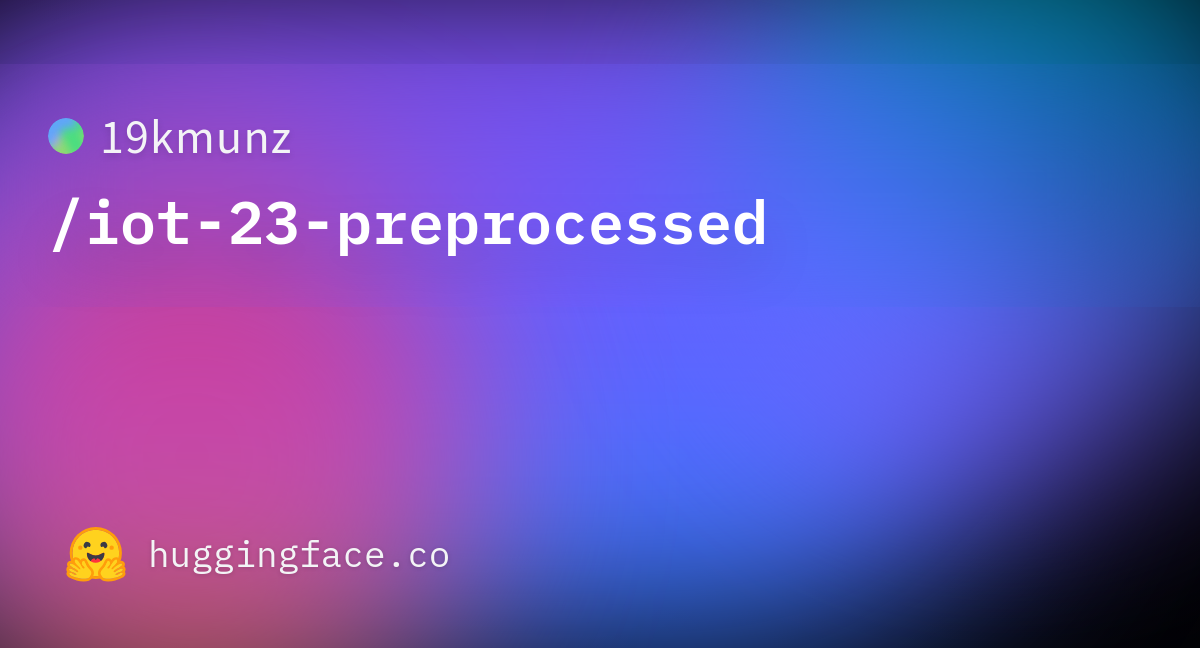 19kmunz/iot-23-preprocessed · Datasets at Hugging Face 19kmunz/iot-23-preprocessed · Datasets at Hugging Face