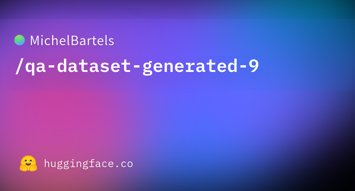 MichelBartels/qa-dataset-generated-9 at main MichelBartels/qa-dataset-generated-9 at main
