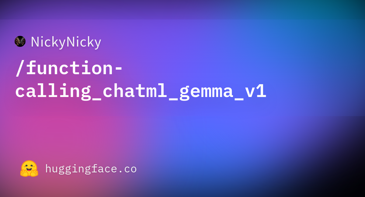 Nickynicky Function Calling Chatml Gemma V1 · Datasets At Hugging Face