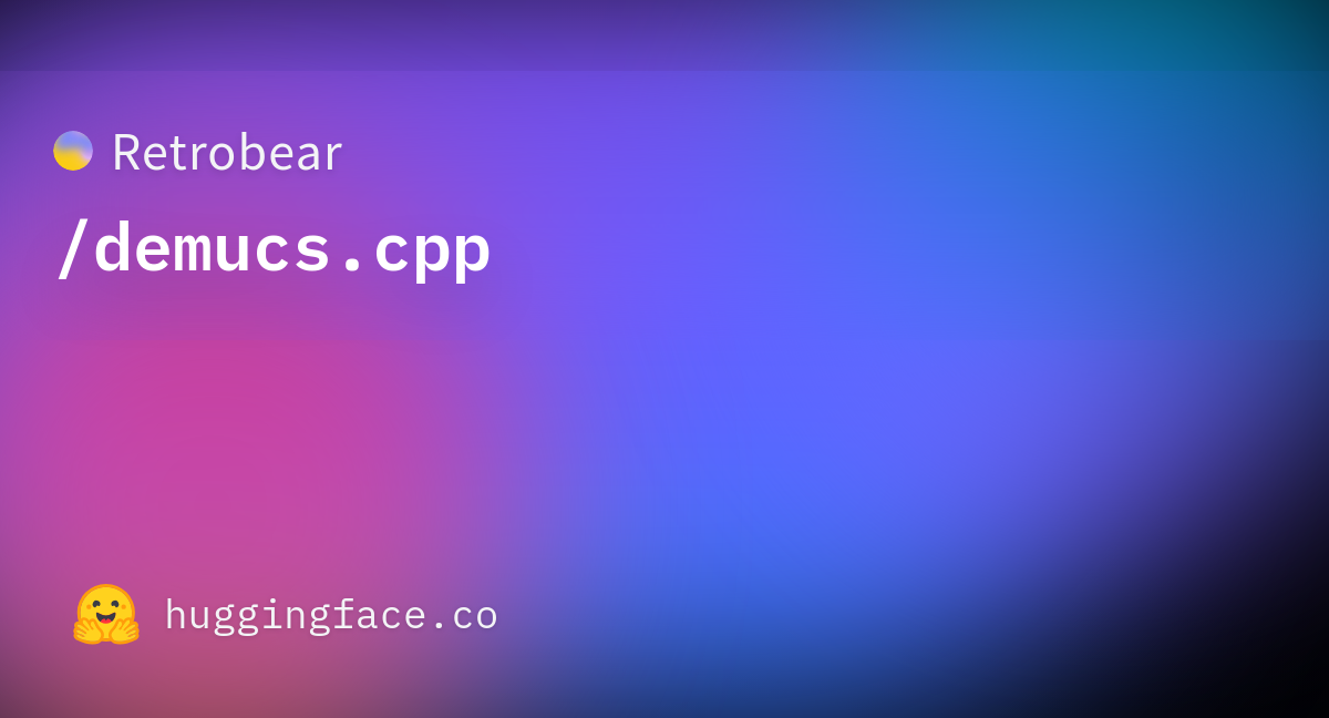 README.md · Retrobear/demucs.cpp at main README.md · Retrobear/demucs.cpp at main
