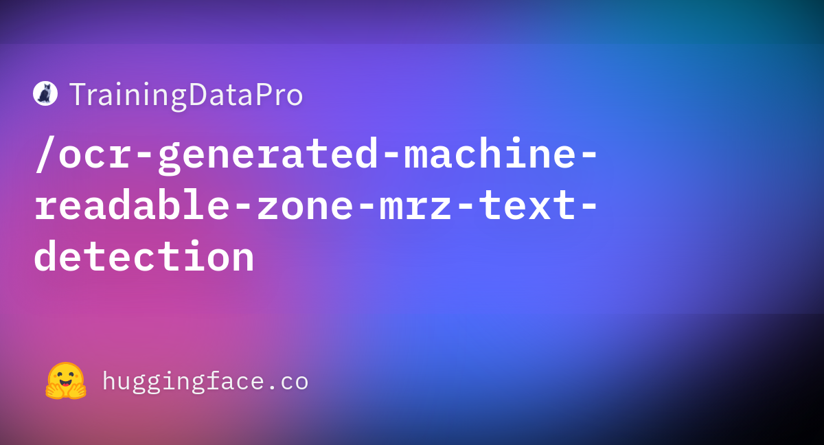 Trainingdatapro Ocr Generated Machine Readable Zone Mrz Text Detection