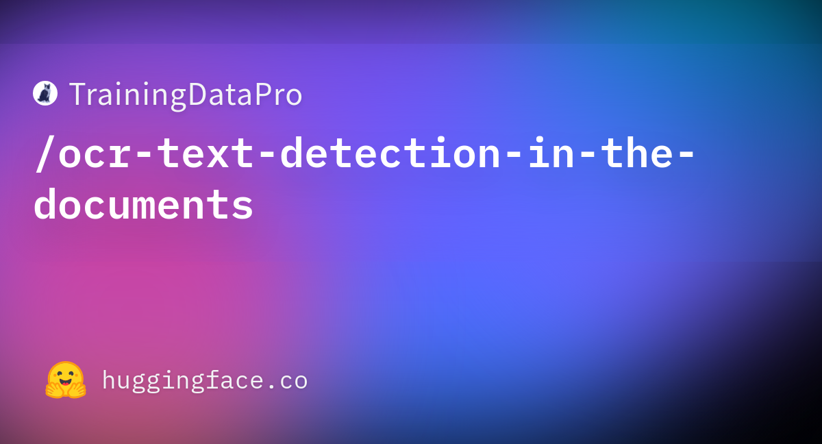 Trainingdatapro Ocr Text Detection In The Documents At Main