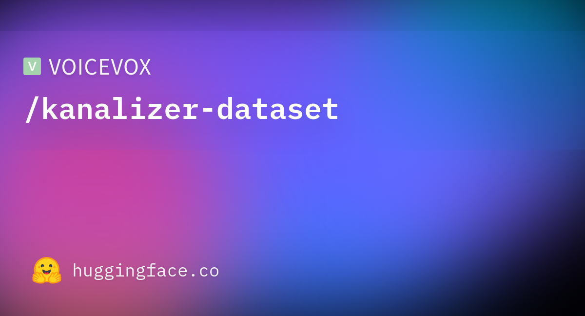 VOICEVOX/kanalizer-dataset · Discussions VOICEVOX/kanalizer-dataset · Discussions