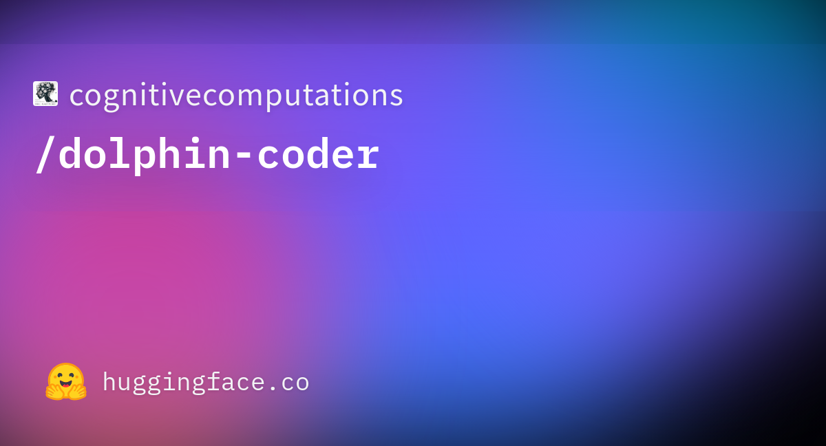 Cognitivecomputationsdolphin Coder · Datasets At Hugging Face 9154