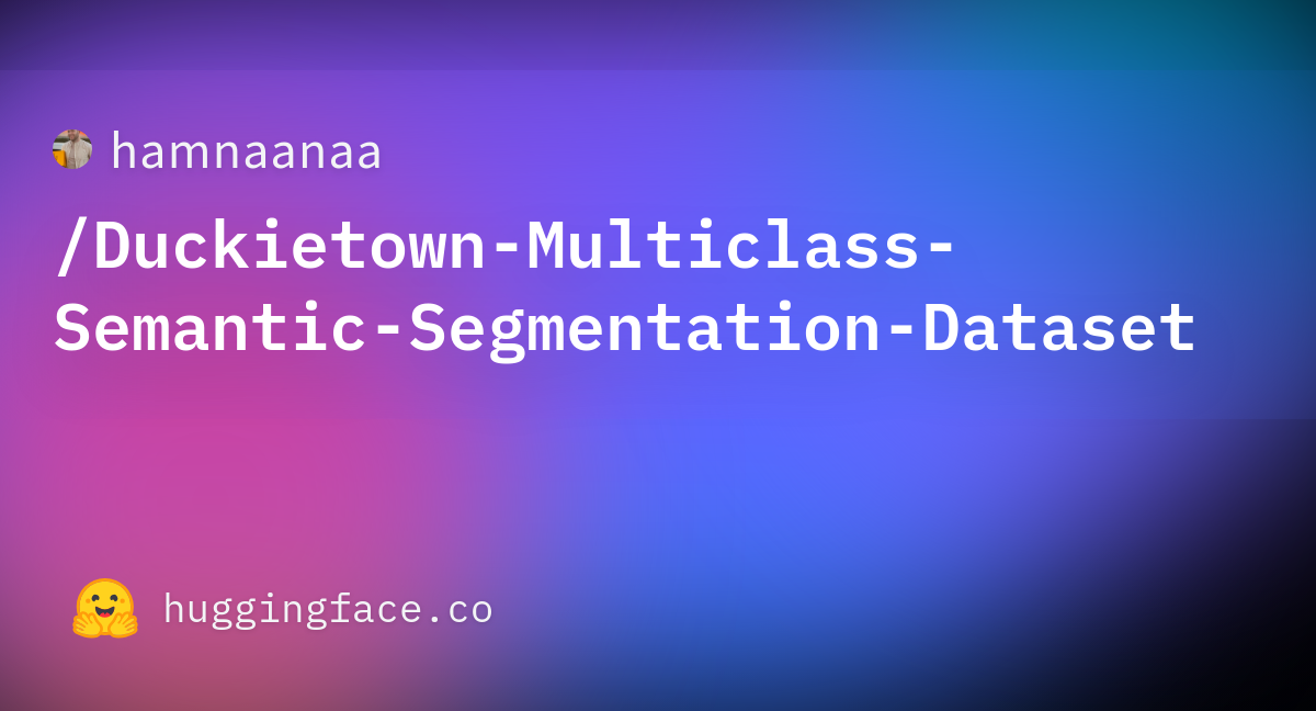 Hamnaanaa Duckietown Multiclass Semantic Segmentation Dataset