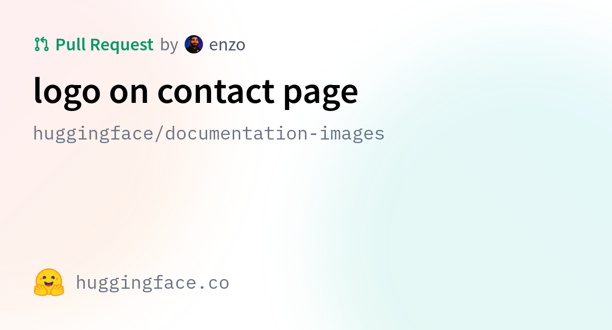 huggingface/documentation-images · logo on contact page huggingface/documentation-images · logo on contact page