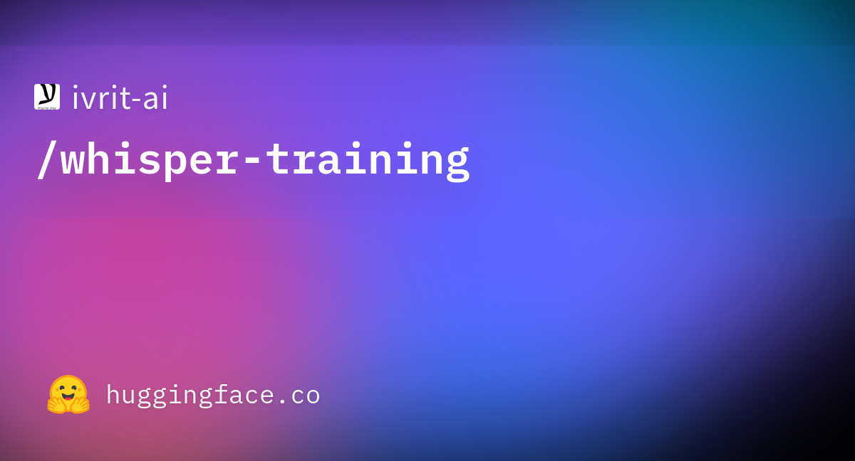 ivrit-ai/whisper-training · Datasets at Hugging Face ivrit-ai/whisper-training · Datasets at Hugging Face