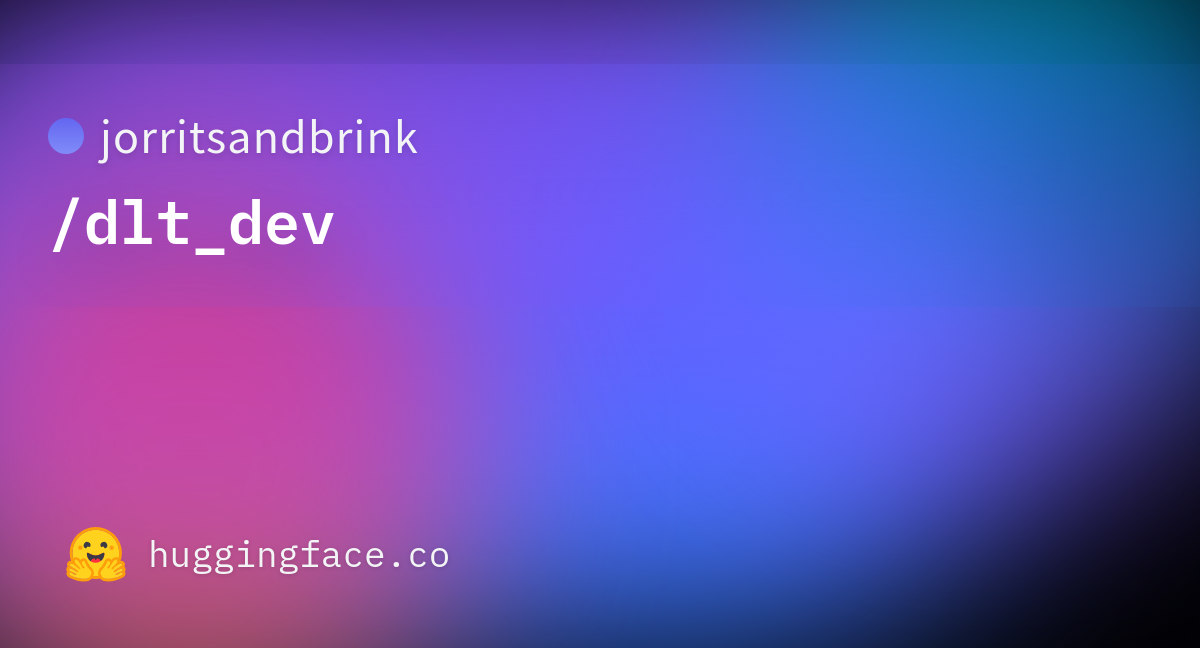jorritsandbrink/dlt_dev · Datasets at Hugging Face jorritsandbrink/dlt_dev · Datasets at Hugging Face