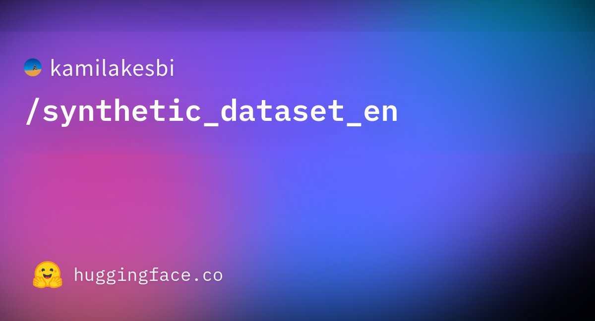 kamilakesbi/synthetic_dataset_en · Datasets at Hugging Face kamilakesbi/synthetic_dataset_en · Datasets at Hugging Face