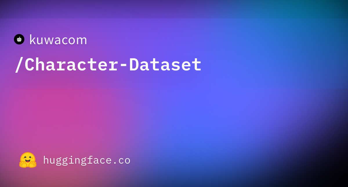 kuwacom/Character-Dataset · Datasets at Hugging Face kuwacom/Character-Dataset · Datasets at Hugging Face