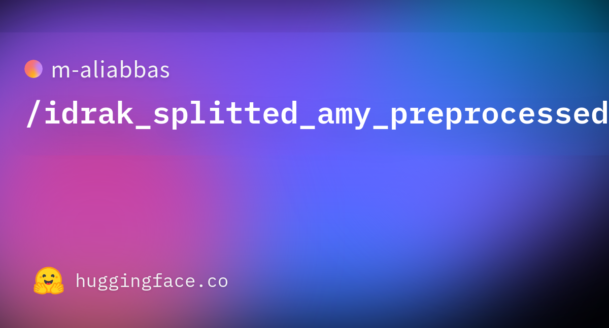 m-aliabbas/idrak_splitted_amy_preprocessed · Datasets at Hugging Face m-aliabbas/idrak_splitted_amy_preprocessed · Datasets at Hugging Face