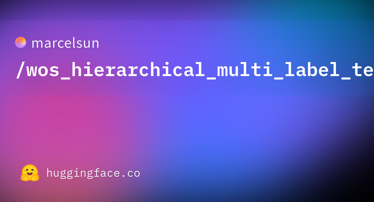 marcelsun/wos_hierarchical_multi_label_text_classification · Datasets ... marcelsun/wos_hierarchical_multi_label_text_classification · Datasets ...