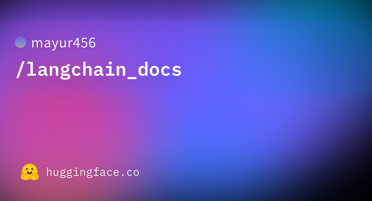 mayur456/langchain_docs at main mayur456/langchain_docs at main