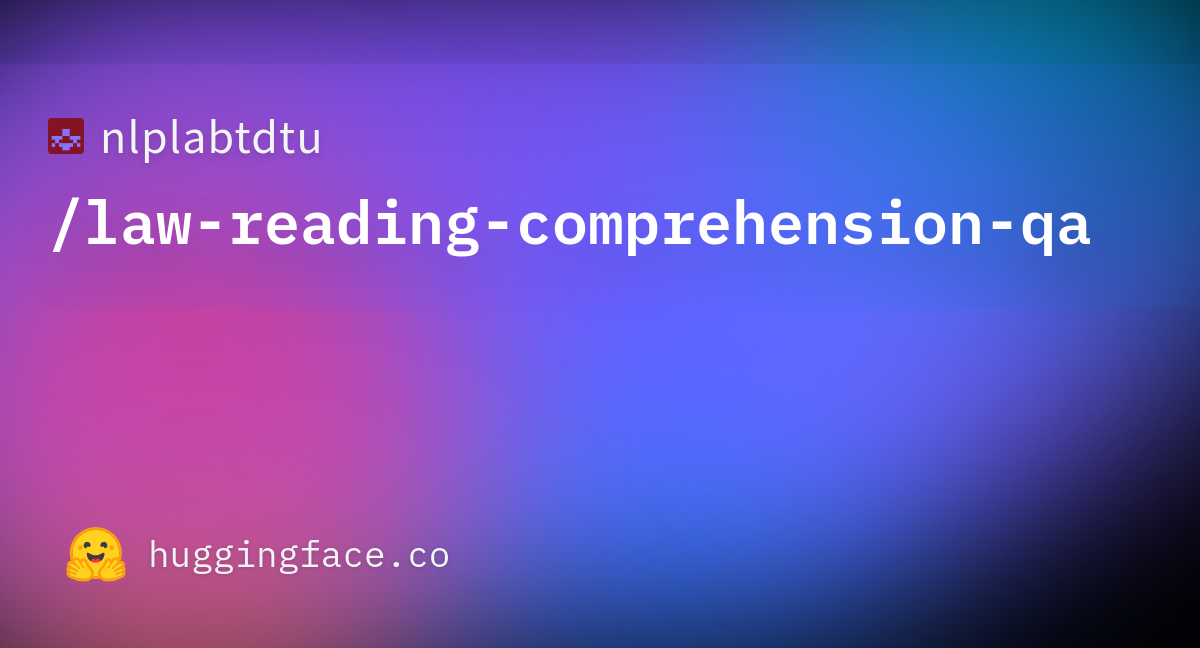 nlplabtdtu/law-reading-comprehension-qa · Datasets at Hugging Face nlplabtdtu/law-reading-comprehension-qa · Datasets at Hugging Face