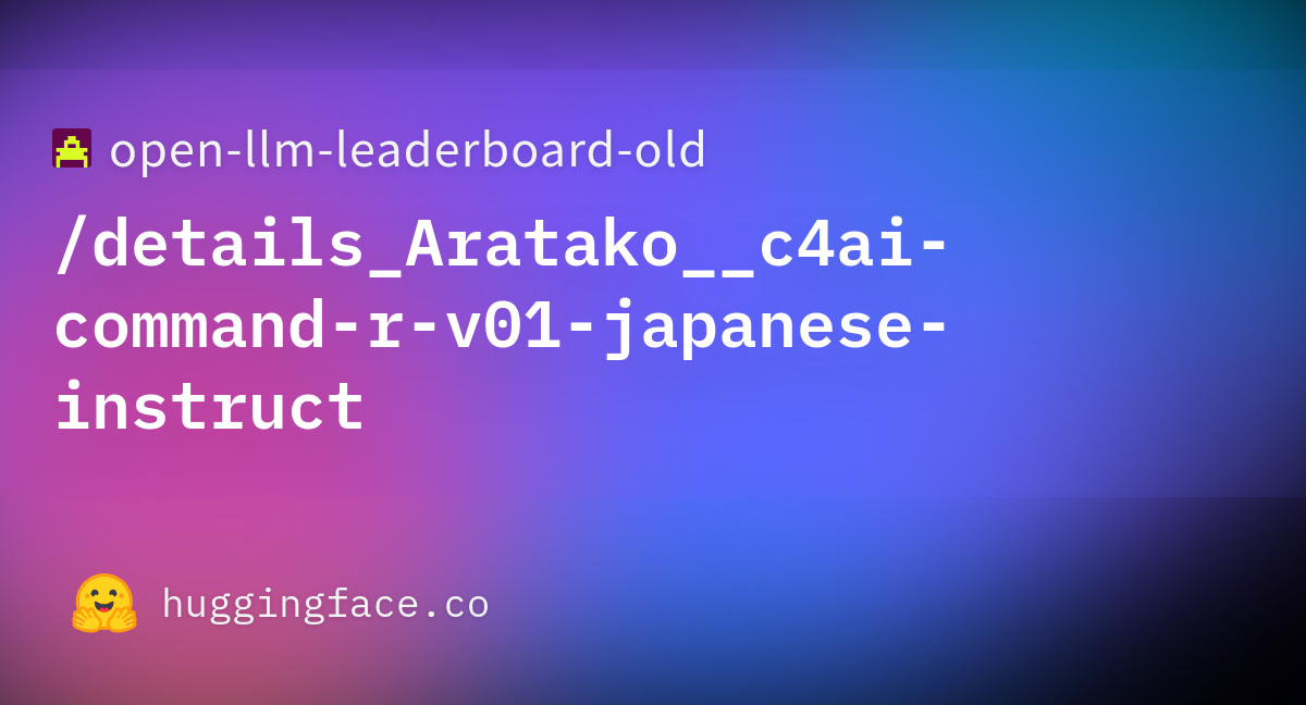 open-llm-leaderboard/details_Aratako__c4ai-command-r-v01-japanese ... open-llm-leaderboard/details_Aratako__c4ai-command-r-v01-japanese ...