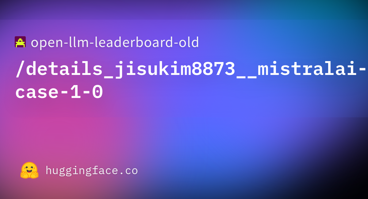 open-llm-leaderboard/details_jisukim8873__mistralai-case-1-0 · Datasets ... open-llm-leaderboard/details_jisukim8873__mistralai-case-1-0 · Datasets ...