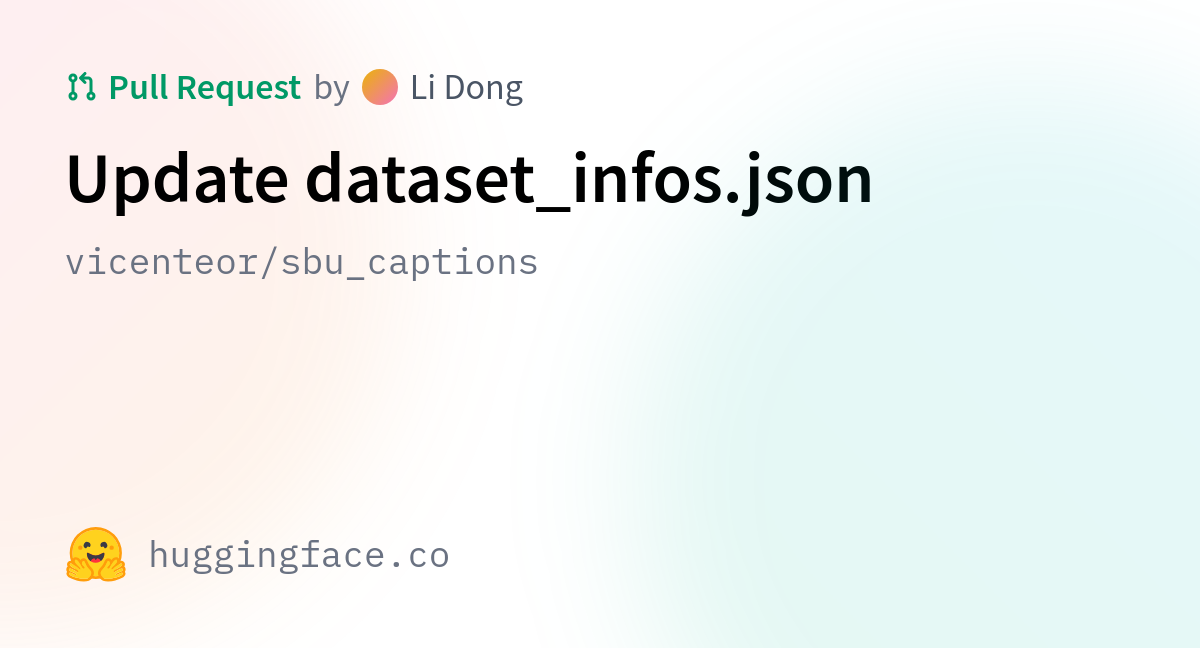sbu_captions · Update dataset_infos.json sbu_captions · Update dataset_infos.json