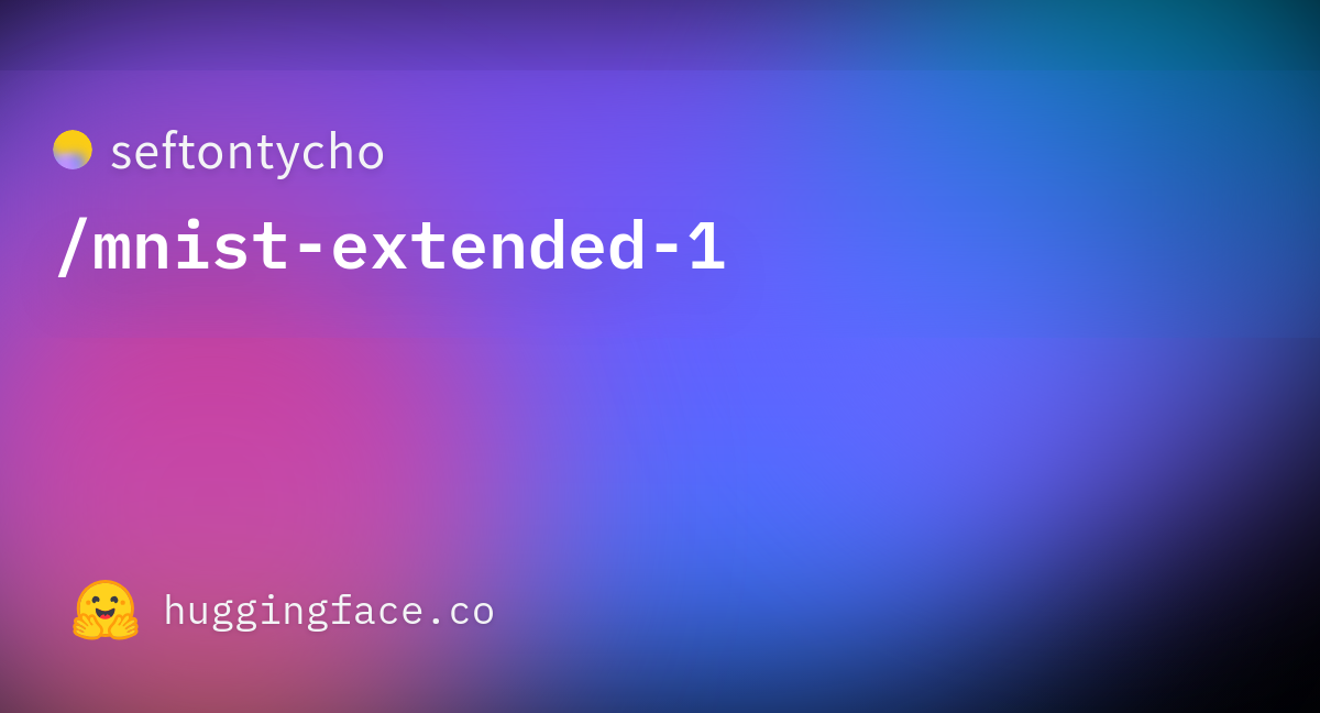 Seftontycho Mnist Extended 1 · Datasets At Hugging Face