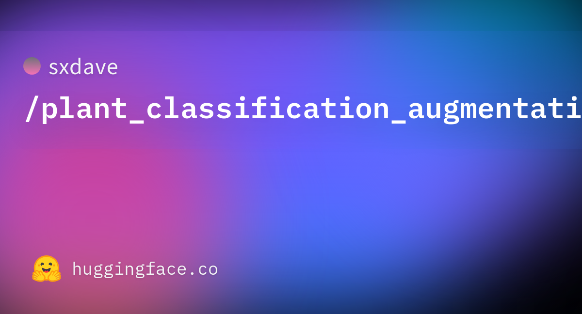 Sxdave Plant Classification Augmentation Dataset At Main