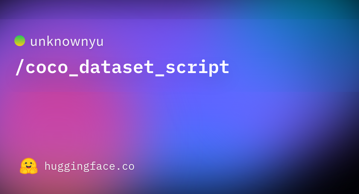 unknownyu/coco_dataset_script at main unknownyu/coco_dataset_script at main