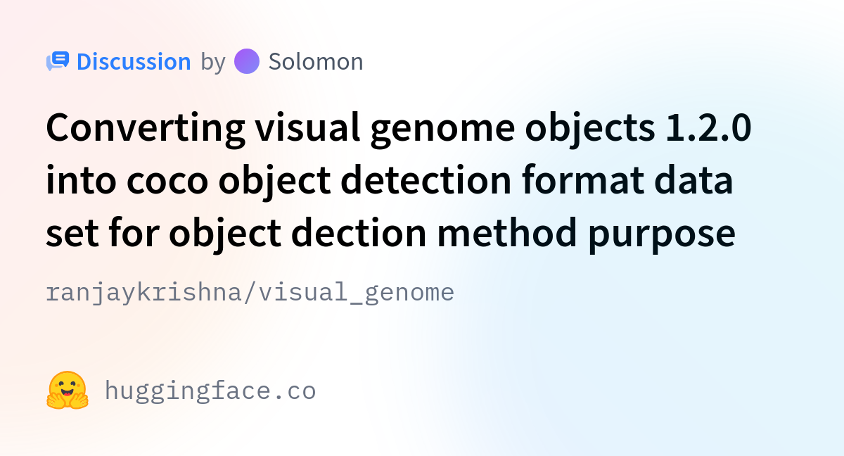 Visual Genome · Converting Visual Genome Objects 1 2 0 Into Coco Object Detection Format Data