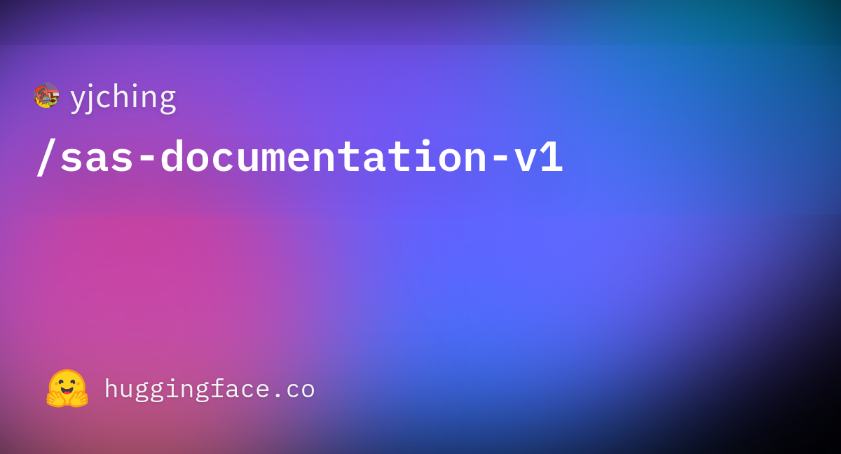 Yjching Sas Documentation V1 At Main