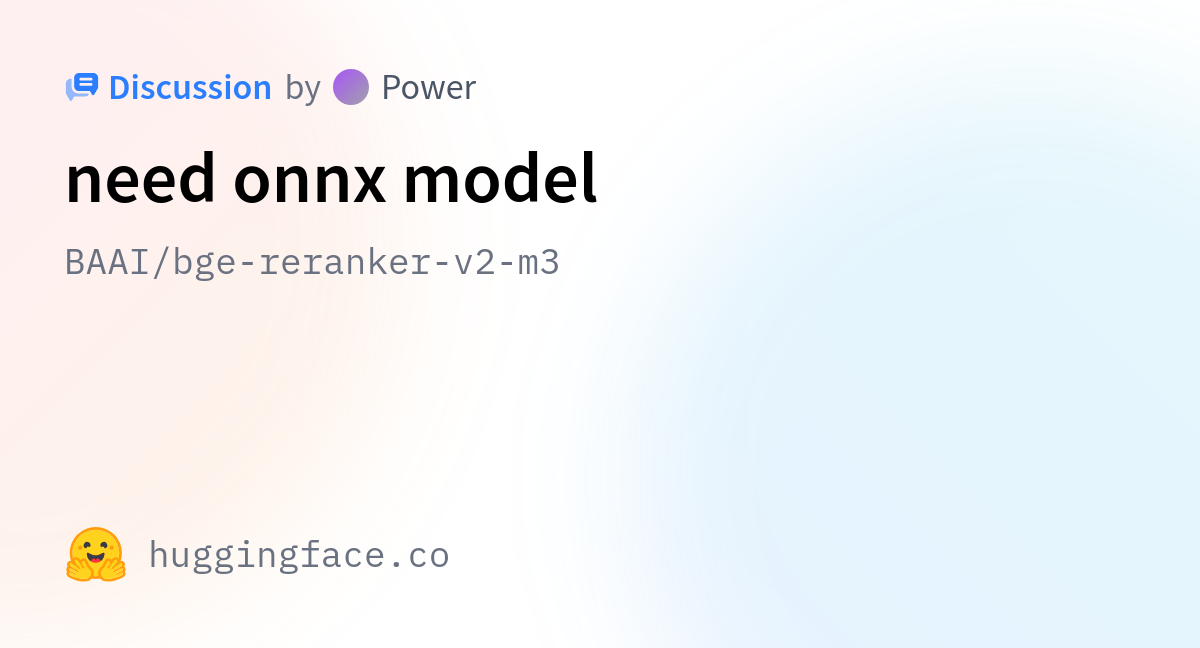 BAAI/bge-reranker-v2-m3 · need onnx model BAAI/bge-reranker-v2-m3 · need onnx model