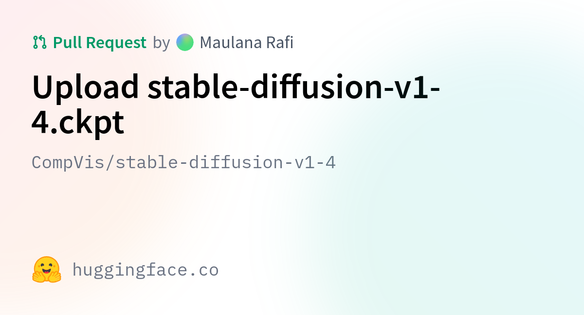 CompVis/stable-diffusion-v1-4 · Upload stable-diffusion-v1-4.ckpt CompVis/stable-diffusion-v1-4 · Upload stable-diffusion-v1-4.ckpt