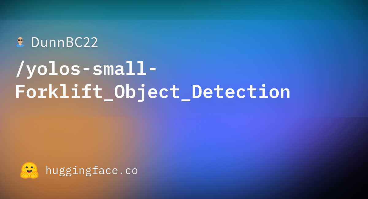 DunnBC22/yolos-small-Forklift_Object_Detection · Hugging Face DunnBC22/yolos-small-Forklift_Object_Detection · Hugging Face