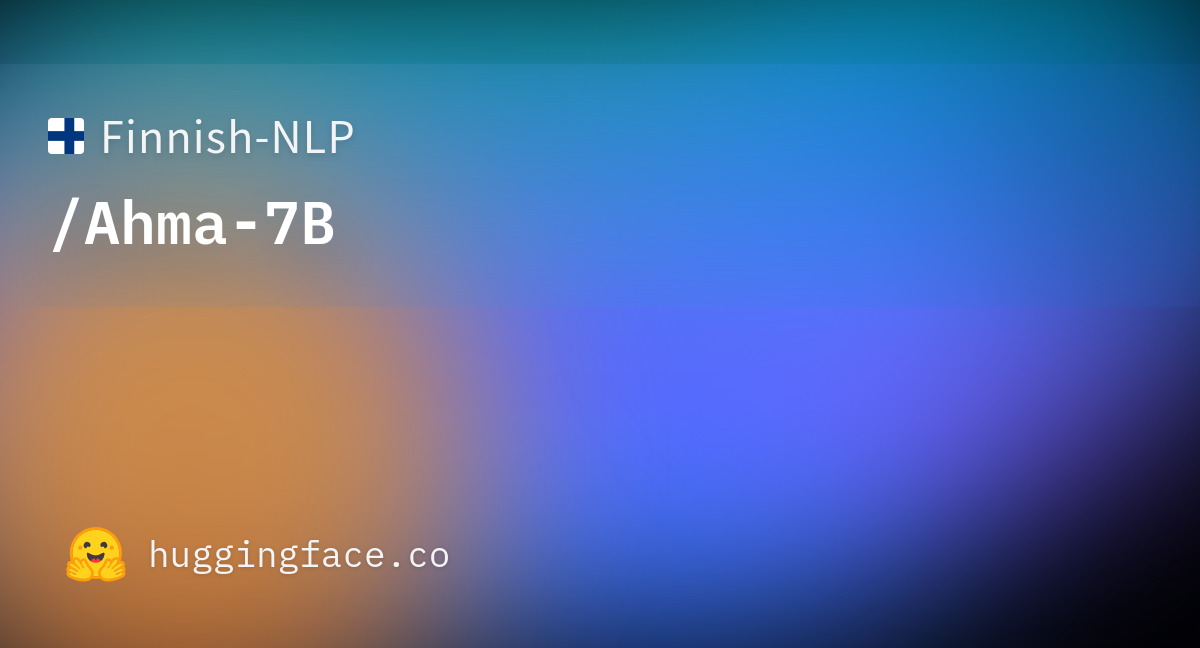 Finnish-NLP/llama-7b-finnish-v2 · Hugging Face Finnish-NLP/llama-7b-finnish-v2 · Hugging Face