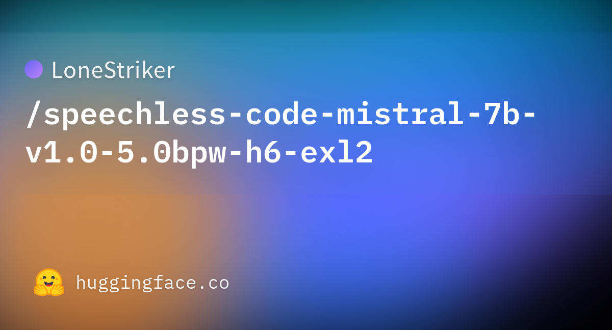LoneStriker/speechless-code-mistral-7b-v1.0-5.0bpw-h6-exl2 at main LoneStriker/speechless-code-mistral-7b-v1.0-5.0bpw-h6-exl2 at main
