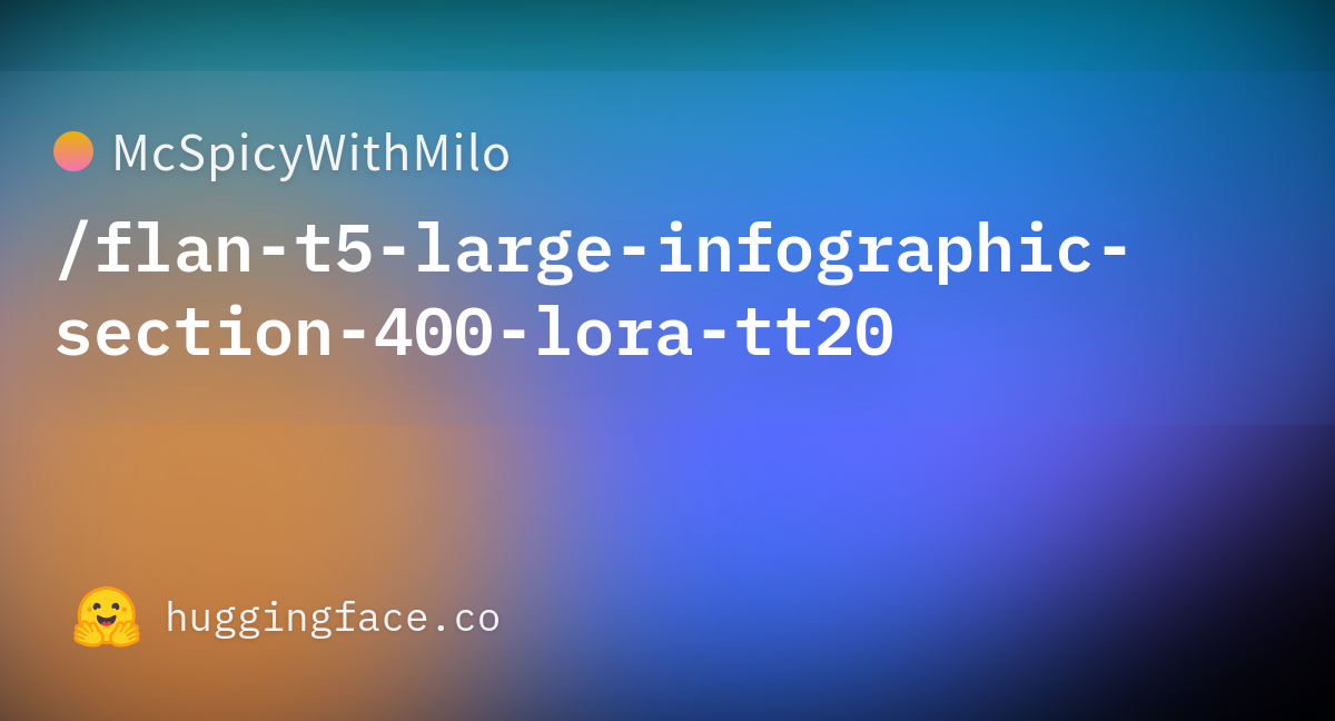 McSpicyWithMilo/flan-t5-large-infographic-section-400-lora-tt20 at main McSpicyWithMilo/flan-t5-large-infographic-section-400-lora-tt20 at main