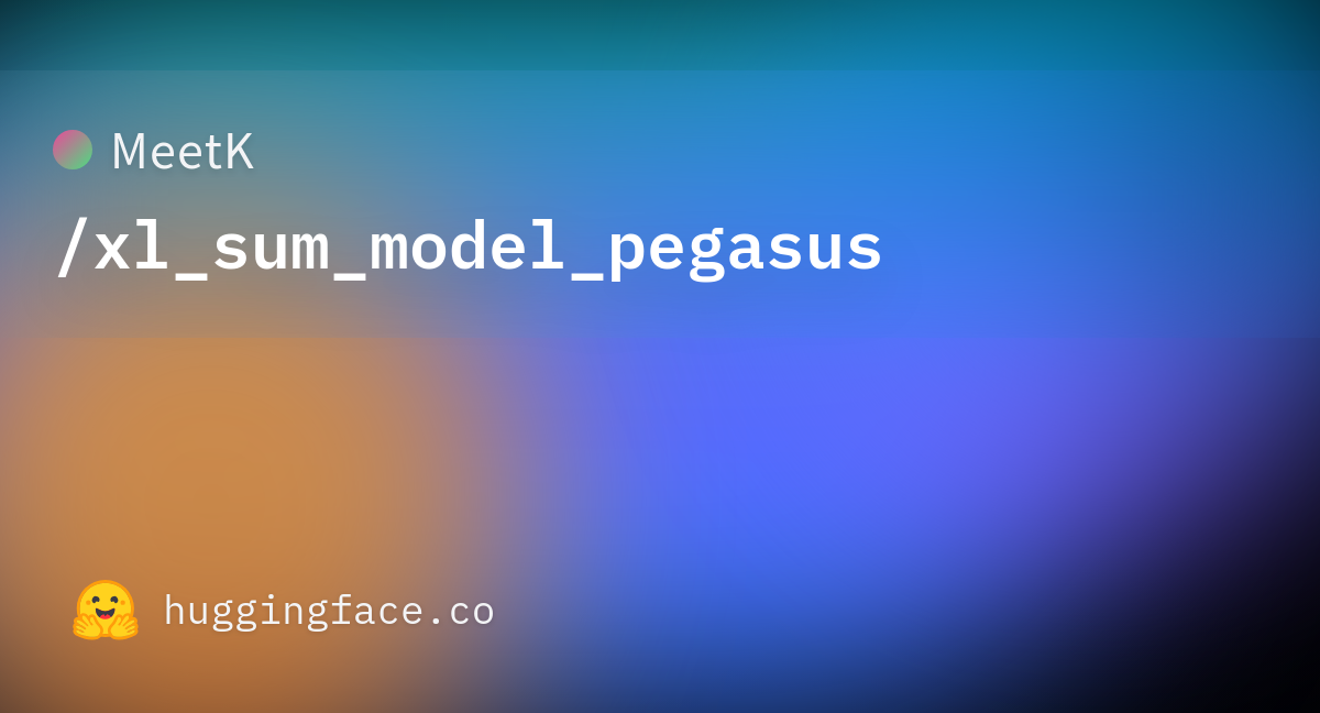 Meetk Xl Sum Model Pegasus At Main