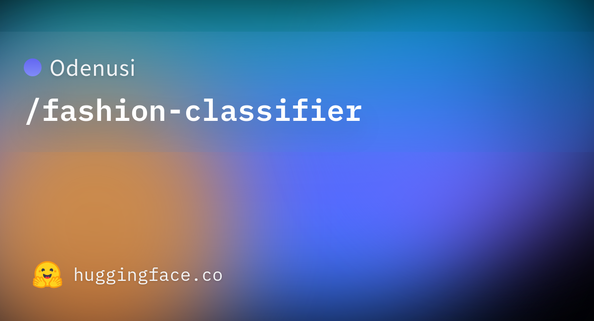 Odenusifashion Classifier · Hugging Face