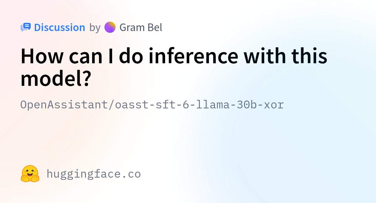 OpenAssistant/oasst-sft-6-llama-30b-xor · How can I do inference with ... OpenAssistant/oasst-sft-6-llama-30b-xor · How can I do inference with ...