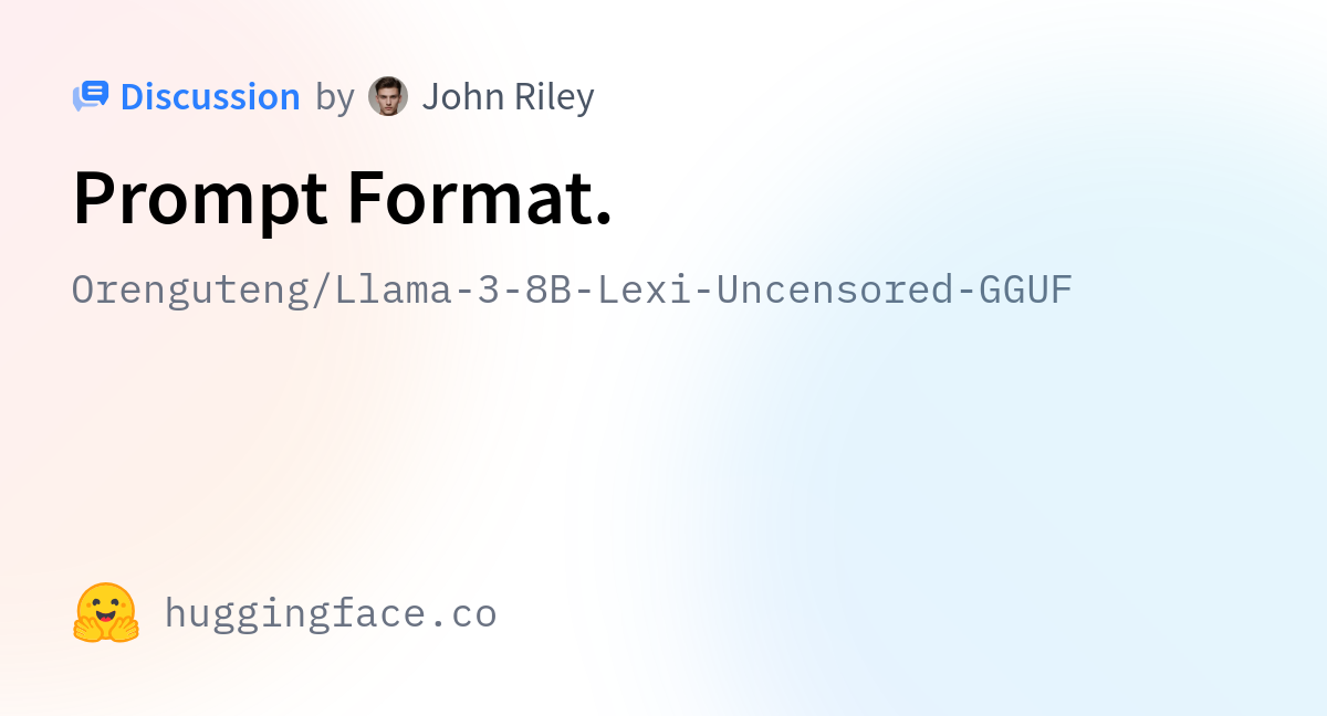 Orenguteng/Llama-3-8B-Lexi-Uncensored-GGUF · Prompt Format. Orenguteng/Llama-3-8B-Lexi-Uncensored-GGUF · Prompt Format.
