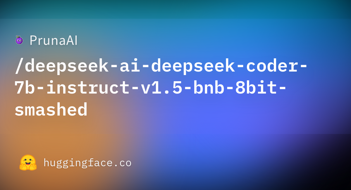 Commits · PrunaAI/deepseek-ai-deepseek-coder-7b-instruct-v1.5-bnb-8bit ... Commits · PrunaAI/deepseek-ai-deepseek-coder-7b-instruct-v1.5-bnb-8bit ...