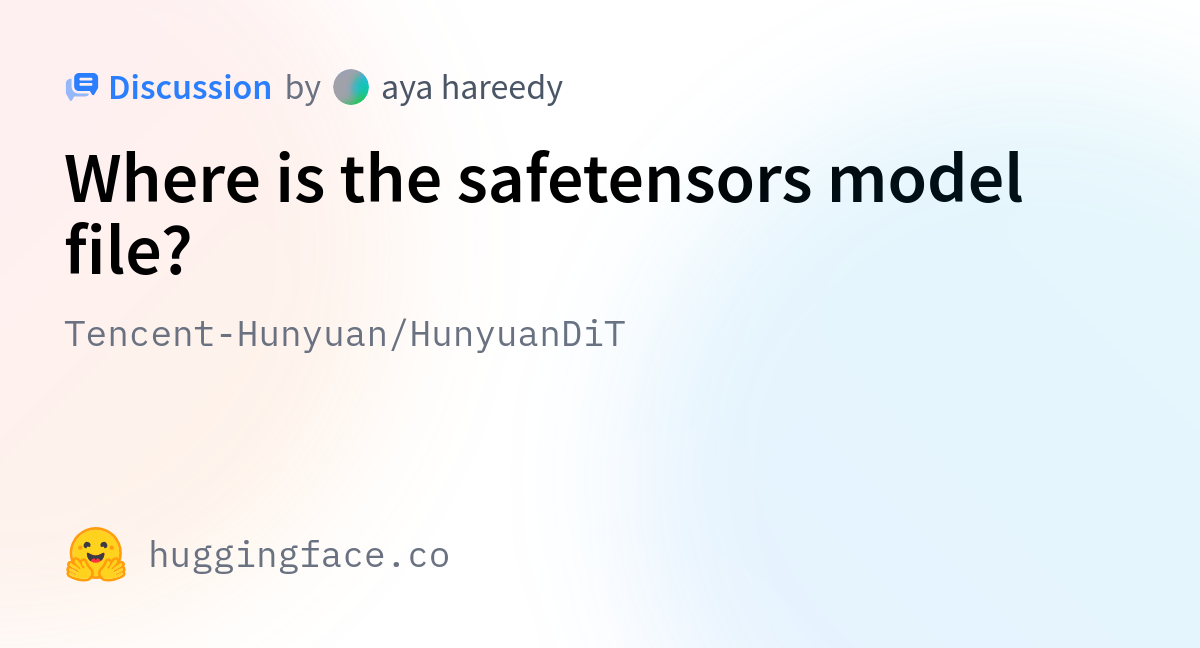 Tencent-Hunyuan/HunyuanDiT · Where is the safetensors model file? Tencent-Hunyuan/HunyuanDiT · Where is the safetensors model file?