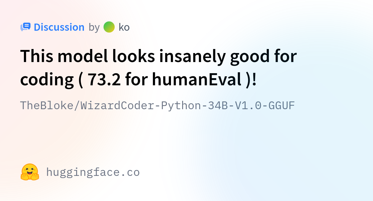 TheBloke/WizardCoder-Python-34B-V1.0-GGUF · This model looks insanely ... TheBloke/WizardCoder-Python-34B-V1.0-GGUF · This model looks insanely ...